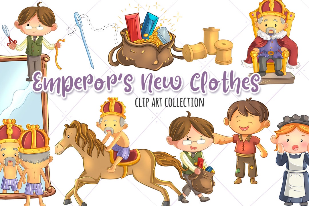 Emperor's New Clothes Fairy Tale Clip Art, Hans Christian Andersen ...