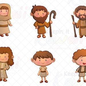 Biblical People Clip Art, Bible Story Clipart, Biblical Characters ...