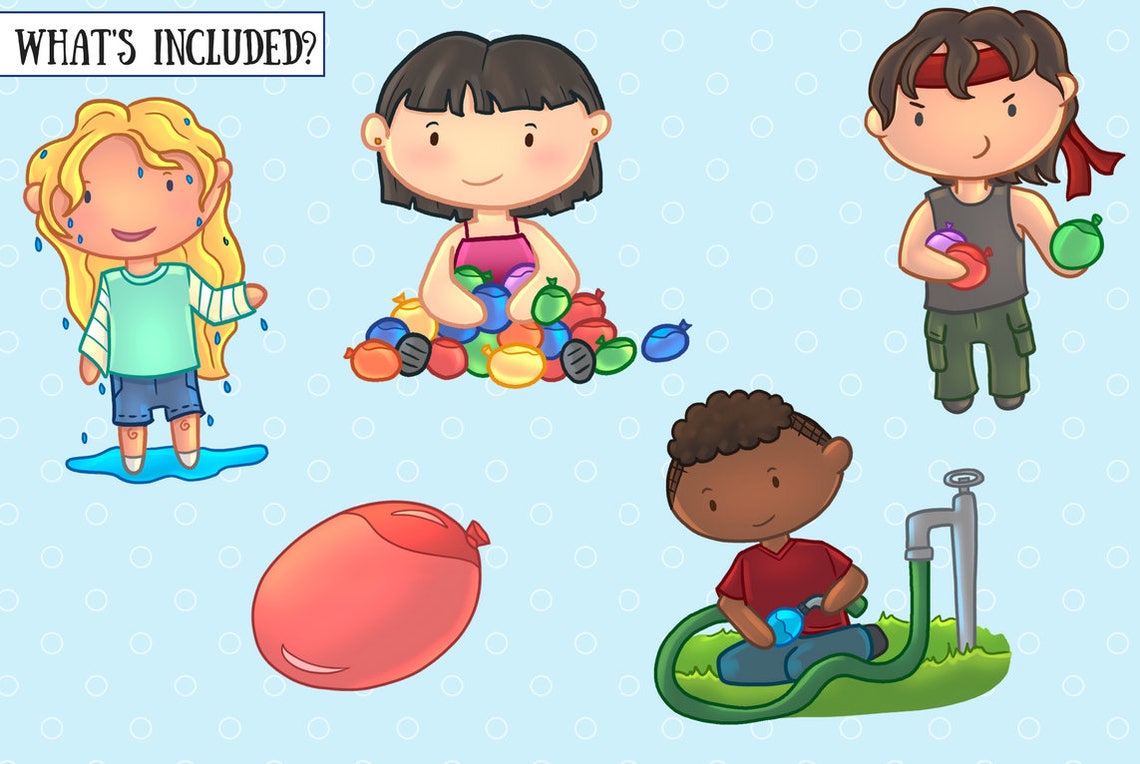 Clipart Digital Download Instant Download Water Balloons - Etsy