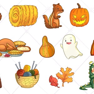 Fall Alphabet Clip Art Collection, Fall Things Clip Art, Fall School ...