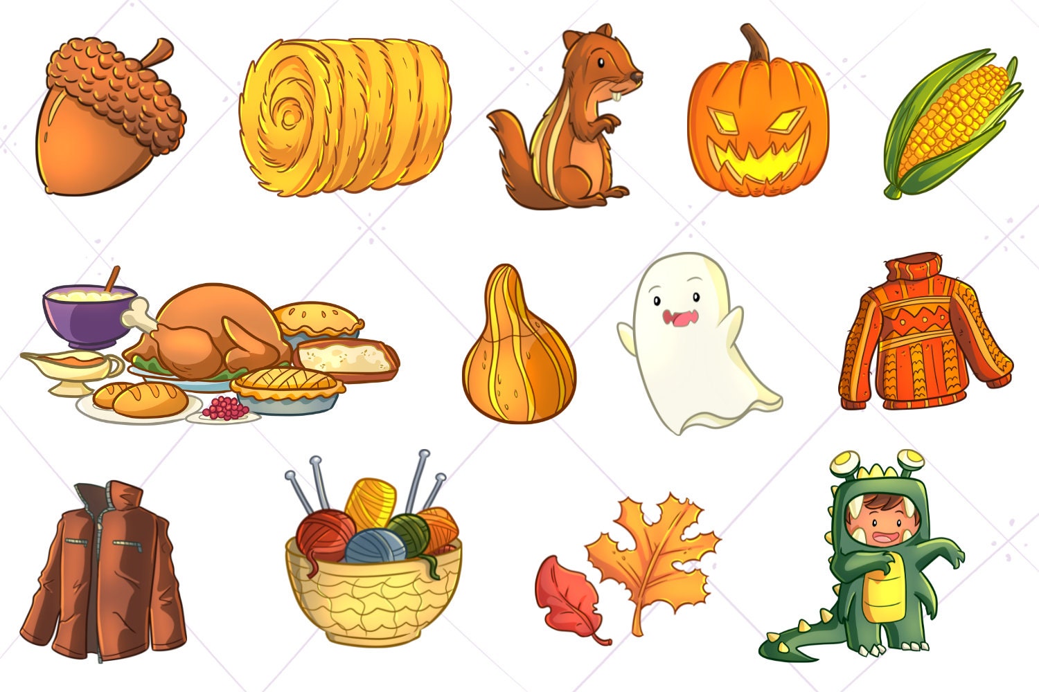 Fall Alphabet Clip Art Collection Fall Things Clip Art Fall - Etsy