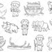 Noah's Ark Bible Stories Clip Art, Bible Story Clipart, Noah and the ...