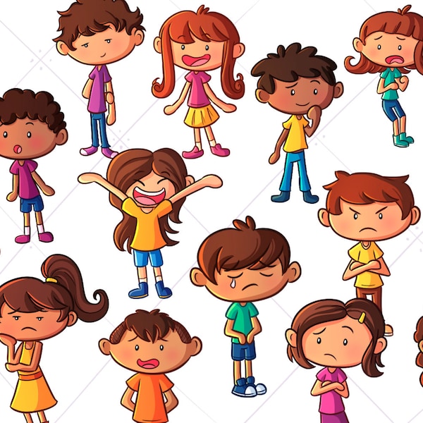 Emotions Clip Art - Etsy