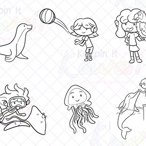 Aquarium Kids Clipart, Trip to the Aquarium Clip Art, School Field Trip ...