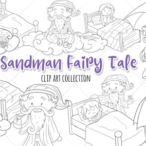 Sandman Fairy Tale Clip Art Collection, Cute Dreams Clipart, Mr Sandman ...