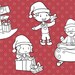 Santa's Workshop Digital Stamps Collection, Cute Christmas Clip Art ...