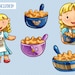 Goldilocks and the Three Bears Clip Art Cute Goldilocks - Etsy