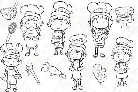Baker Clipart Black And White