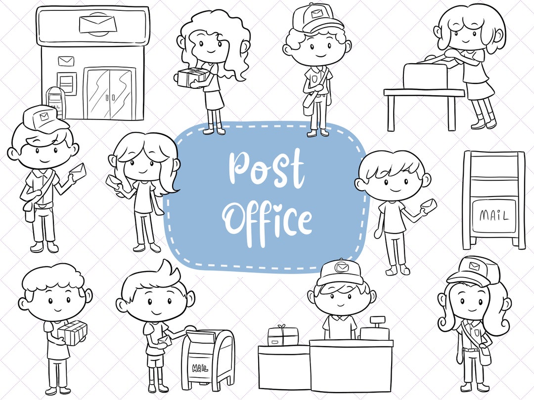 Post Office Clipart, Postal Service Clip Art, Cute Post Office Graphics ...