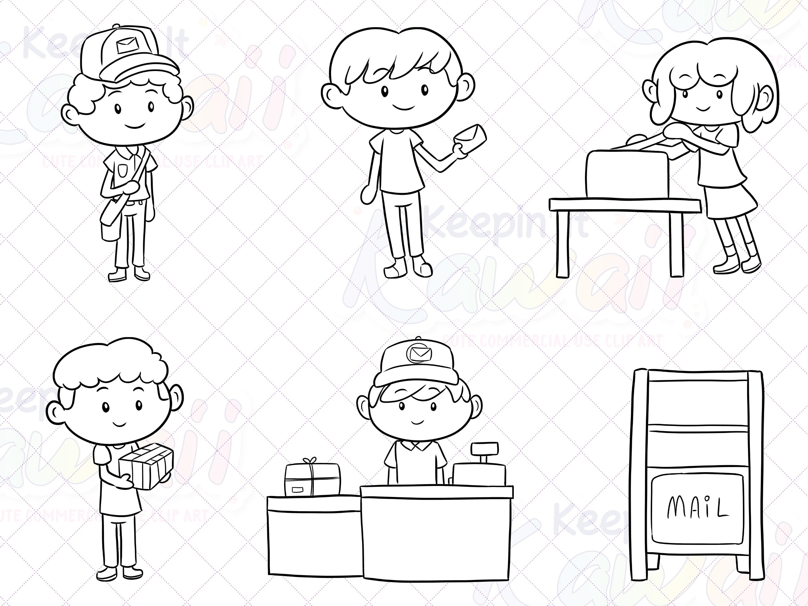 Post Office Clipart, Postal Service Clip Art, Cute Post Office Graphics ...