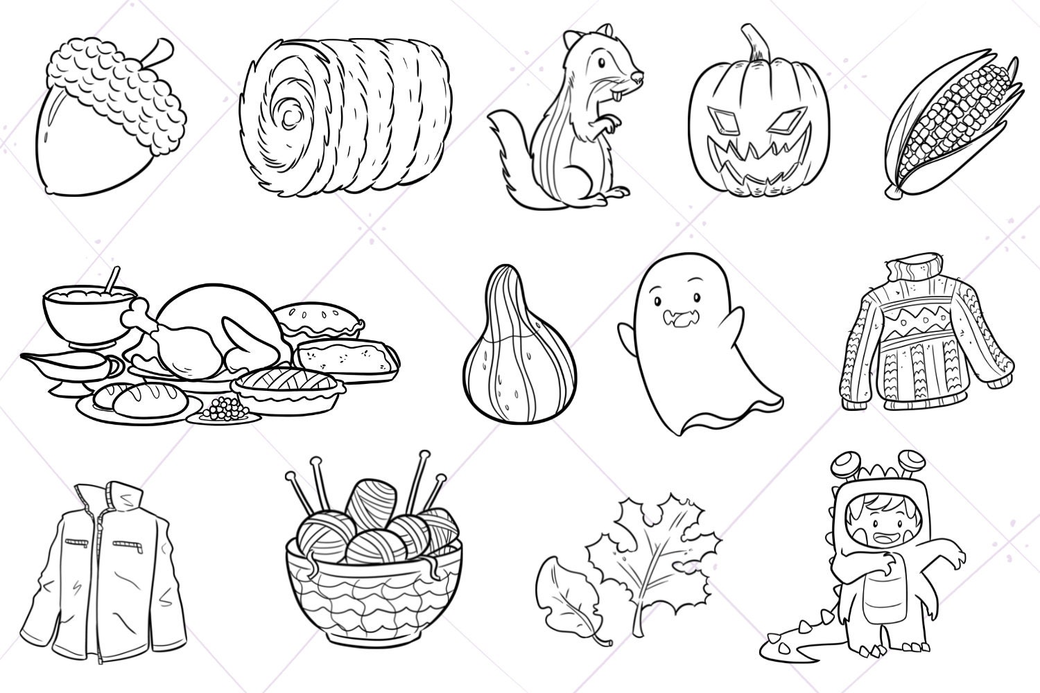Fall Alphabet Clip Art Collection, Fall Things Clip Art, Fall School ...