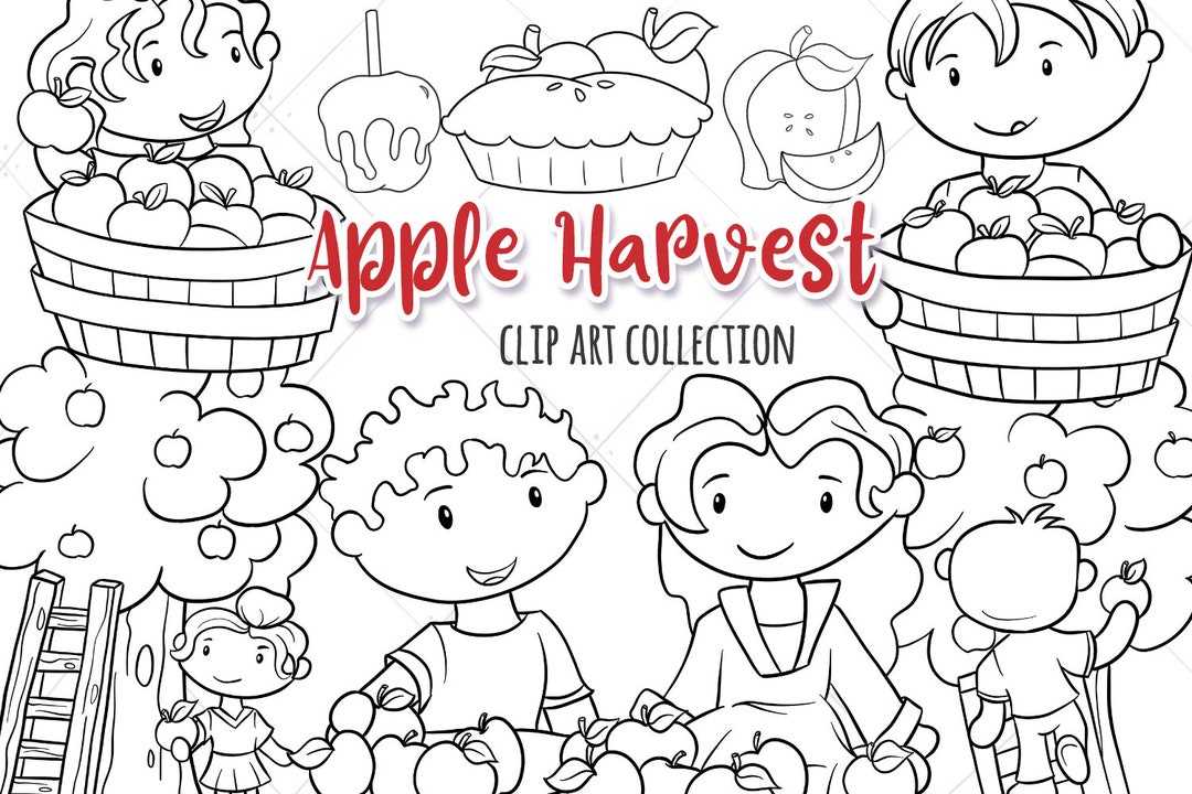 Apple Picking Coloring Page