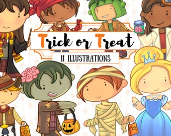 Cute Peter Pan Storybook Clip Art Set Kawaii Mermaid Clip