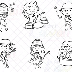 Pretend Play Kids Clip Art, Imagination Clipart, Cute Pretend Play ...
