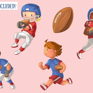 Kids Playing Football Sports Clip Art Collection, Cute Football, Kawaii ...
