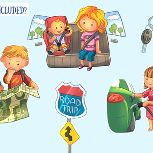 Road Trip Clip Art, Cute Car Travel Clipart, Vacation Clipart, Travel ...