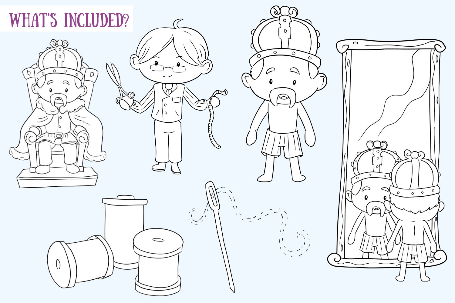 Emperor's New Clothes Fairy Tale Clip Art, Hans Christian Andersen ...