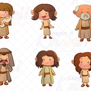 Biblical People Clip Art, Bible Story Clipart, Biblical Characters ...