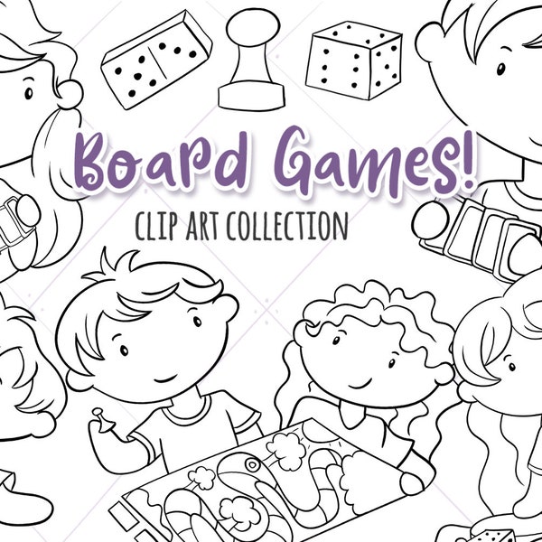 Board Game Coloring Pages - Etsy
