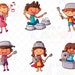 Pretend Play Kids Clip Art, Imagination Clipart, Cute Pretend Play ...