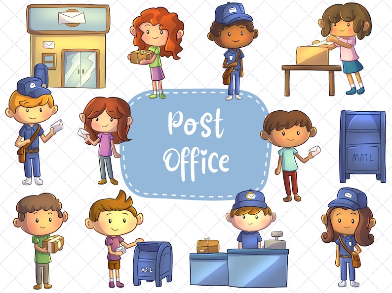 Post Office Clipart, Postal Service Clip Art, Cute Post Office Graphics ...
