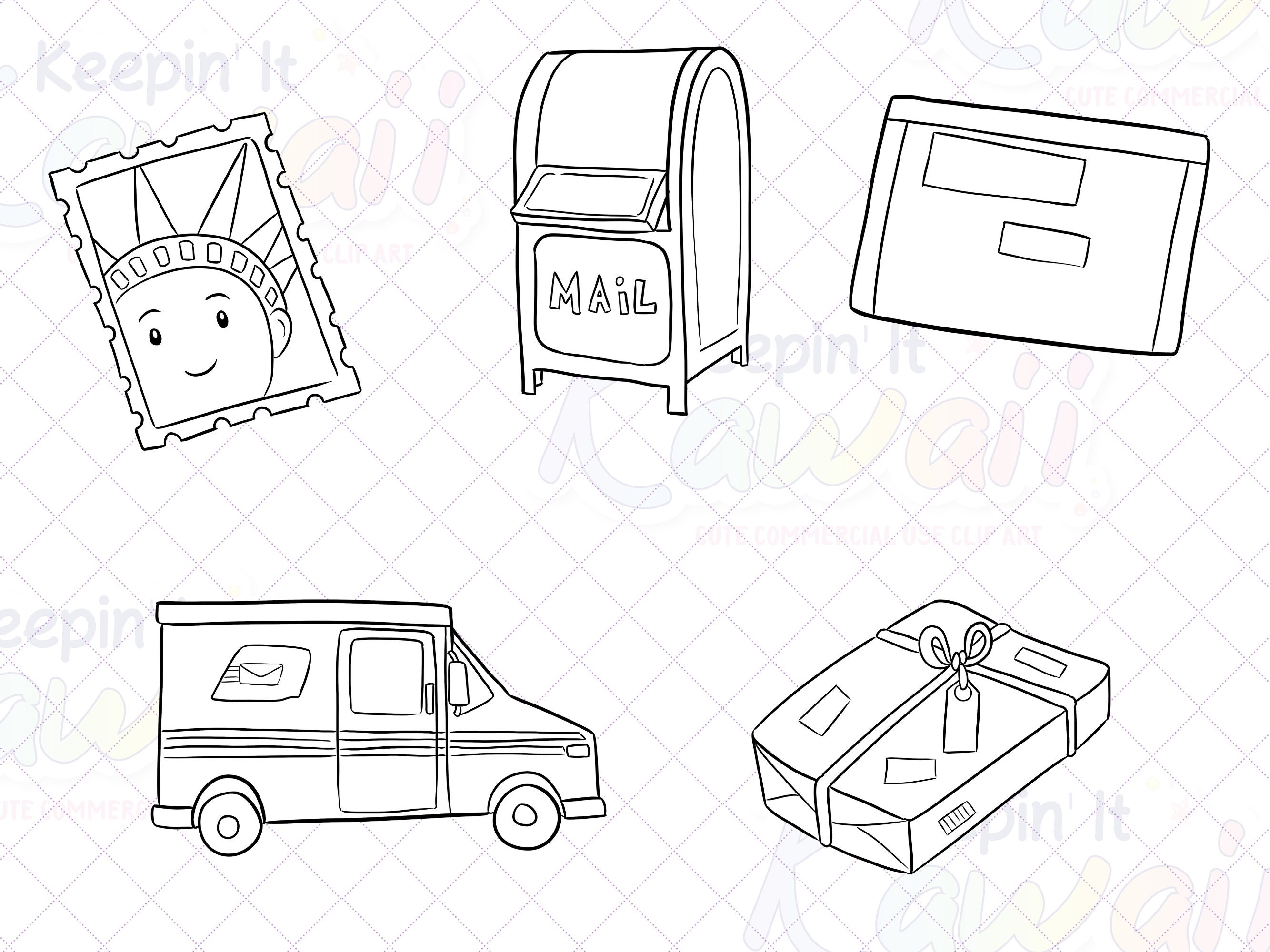 Post Office Truck Coloring Page