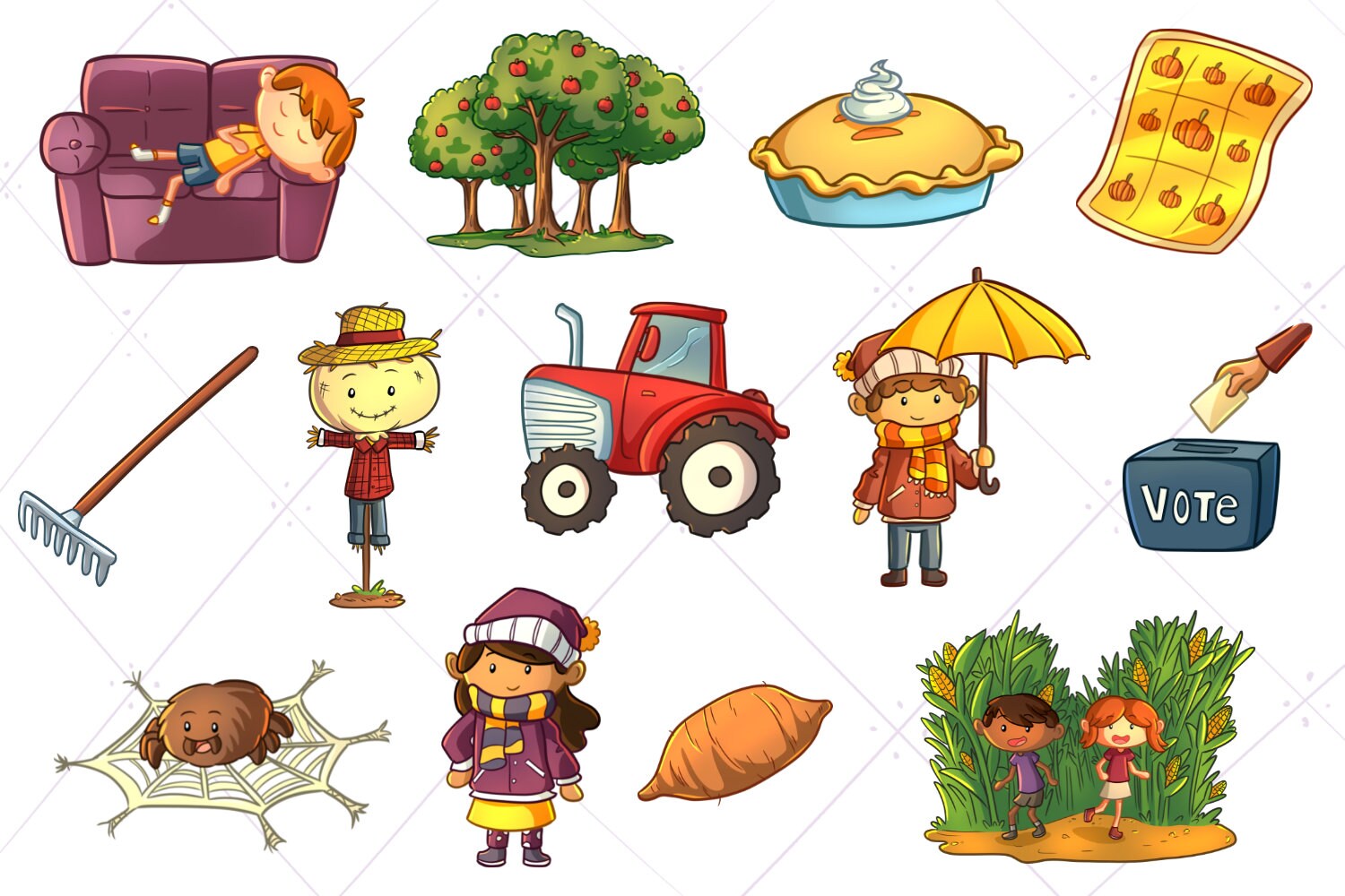 Fall Alphabet Clip Art Collection Fall Things Clip Art Fall - Etsy
