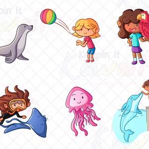 Aquarium Kids Clipart, Trip to the Aquarium Clip Art, School Field Trip ...