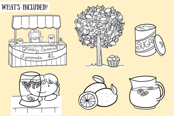 Puesto De Limonada Clipart En Blanco Y Negro Que Son Las Funciones De