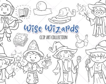 Wizard Clipart Black And White