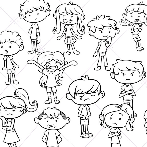 Emotions Clip Art - Etsy