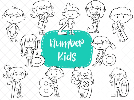 Numbers 1 To 10 Clipart Black And White