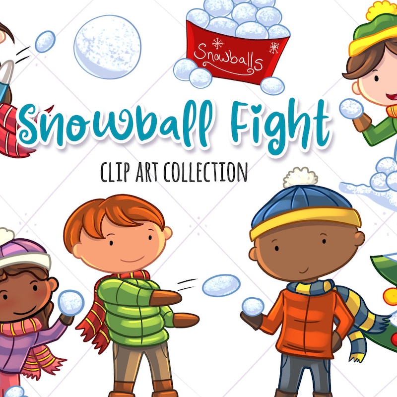Snowball Clipart - Etsy
