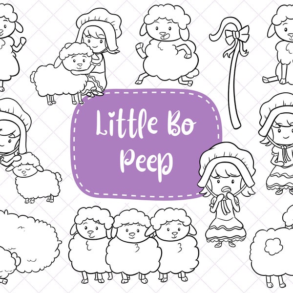Bo Peep Clip Art - Etsy