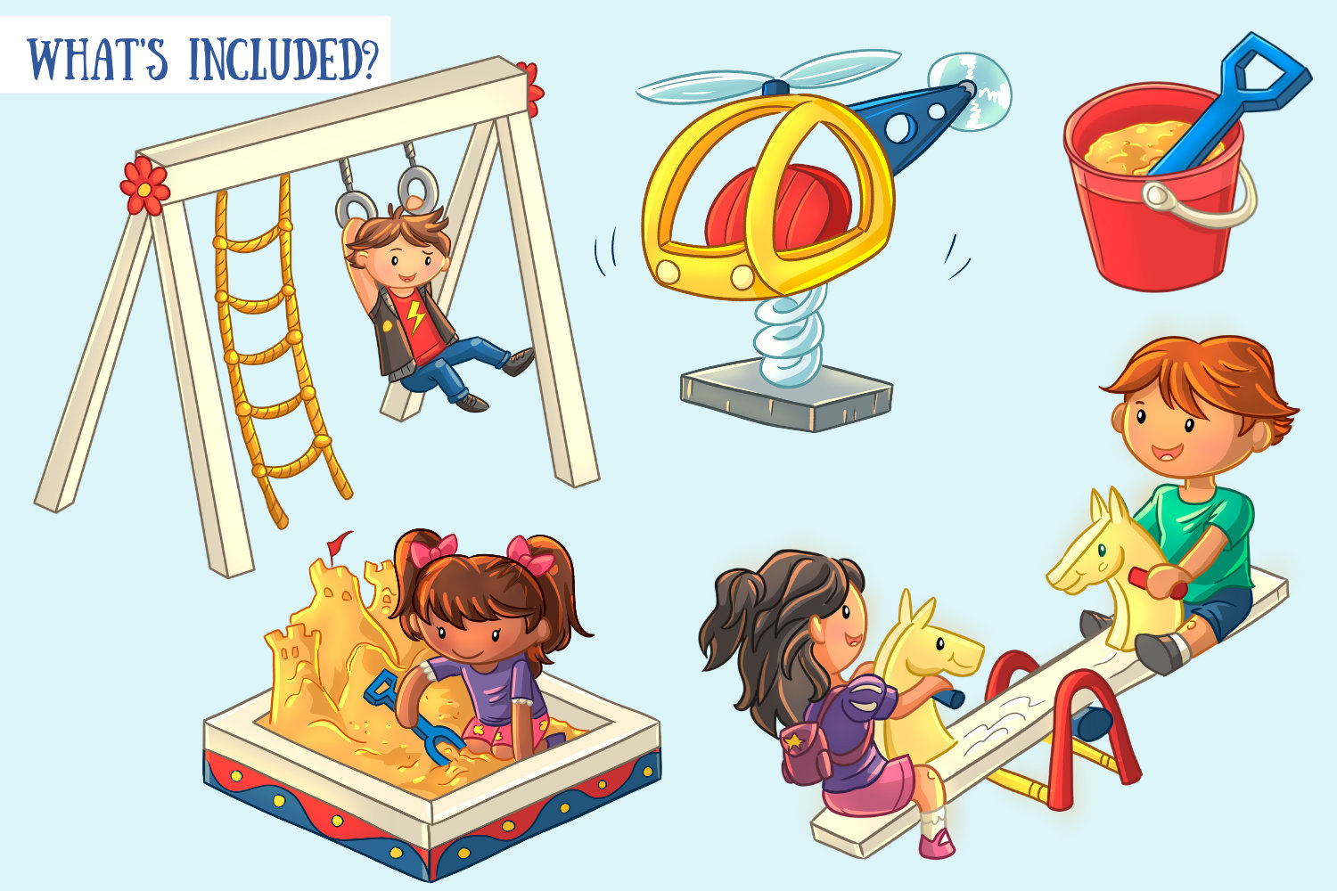 Playground Kids Clip Art Collection, Kids Playing, School Playground ...
