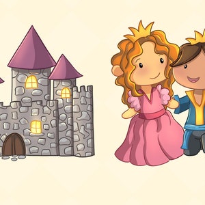 Princess and the Pea Clipart, Fairy Tale Clip Art, Princess ...