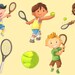 Kids Playing Tennis Sports Clip Art Collection, Cute Tennis, Kawaii ...
