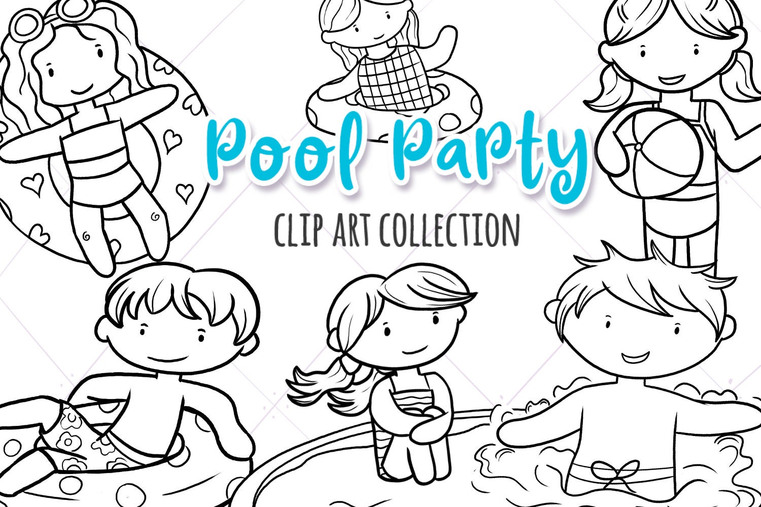 Pool Clipart Black And White