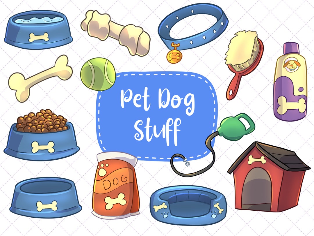 Dog Stuff Clip Art, Cute Pets Clipart, Cute Kids and Pets Clipart ...