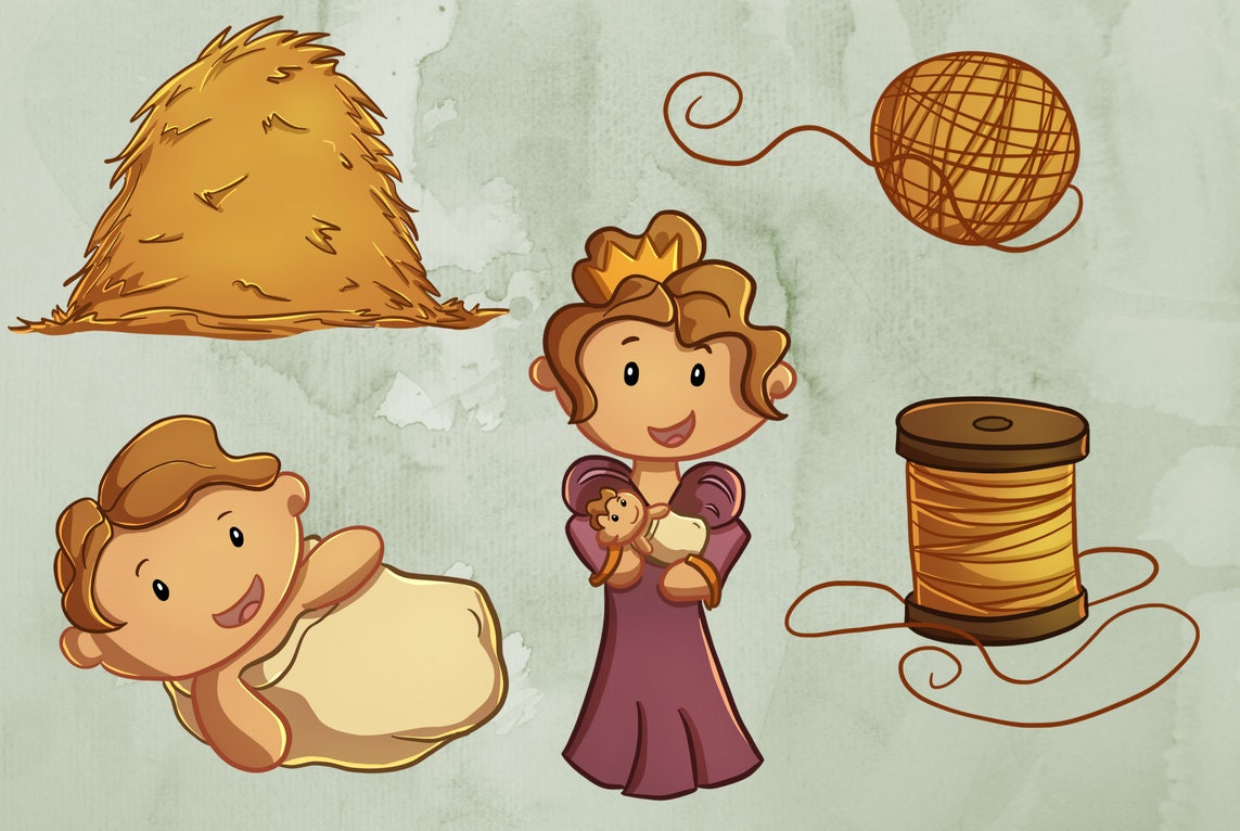 Rumplestiltskin Fairy Tale Clip Art Collection, Cute Storybook Clipart ...