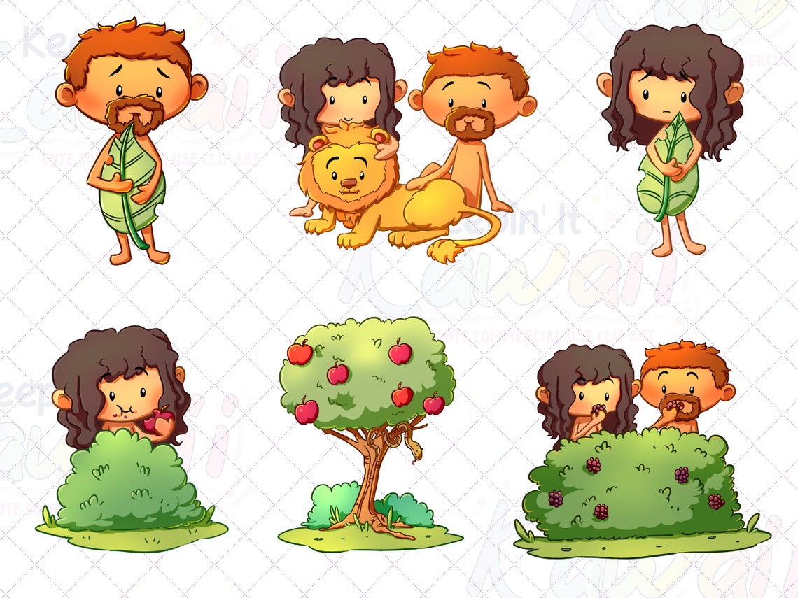 Adam and Eve Clip Art Bible Story Clipart Biblical Clip Art - Etsy