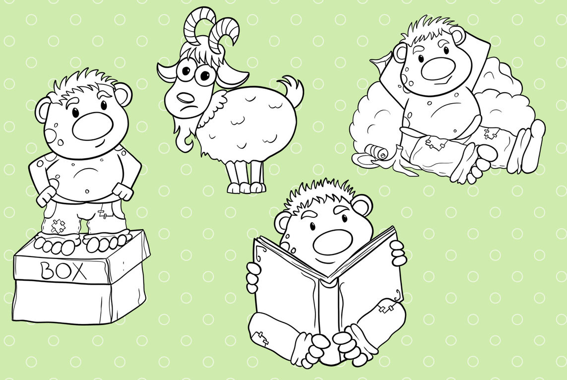 Cute Funny Trolls Digital Stamps - Silly Troll Illustrations - Trolls ...