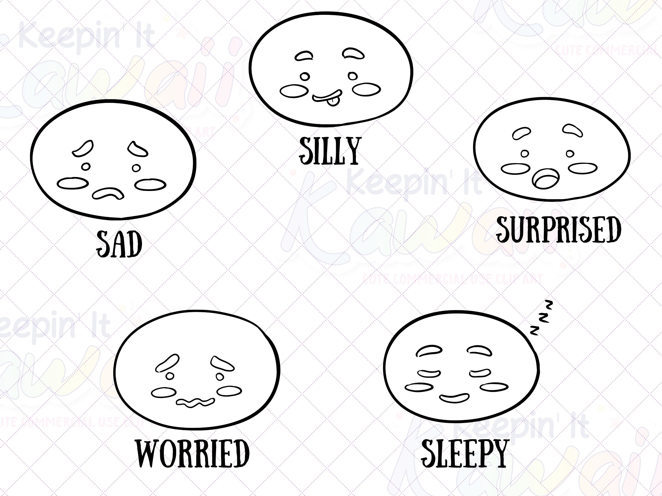 Gingerbread Emotions Clip Art Collection Christmas Kids - Etsy
