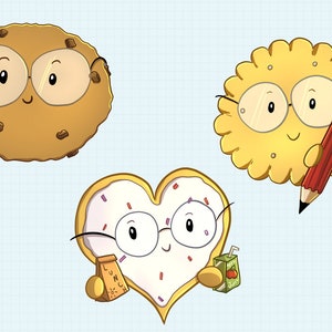 Smart Cookies Back to School Clip Art Collection, Cute School Clipart ...