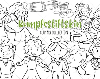 Rapunzel Fairy Tale Clip Art Collection Rapunzel Storybook - Etsy