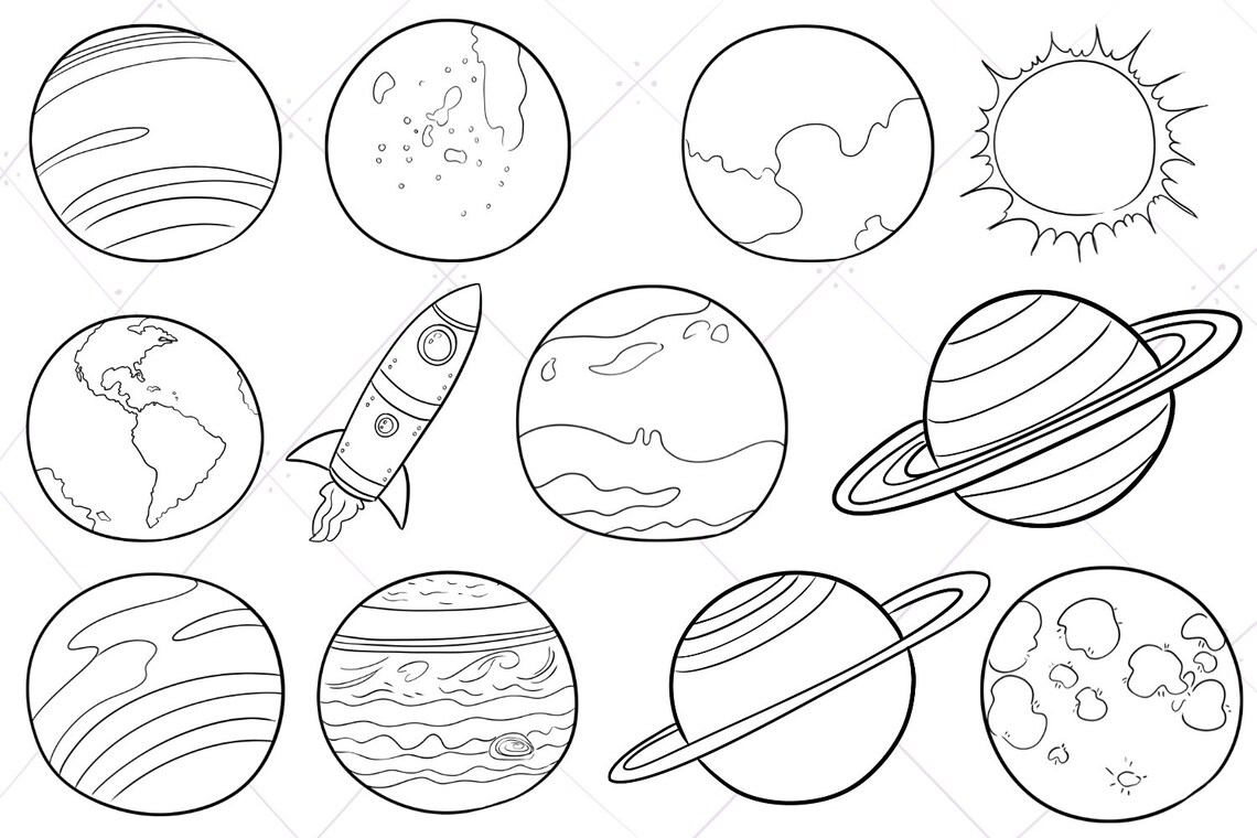 Space Clip Art, Outer Space Backgrounds, Space and Planets, Educational ...