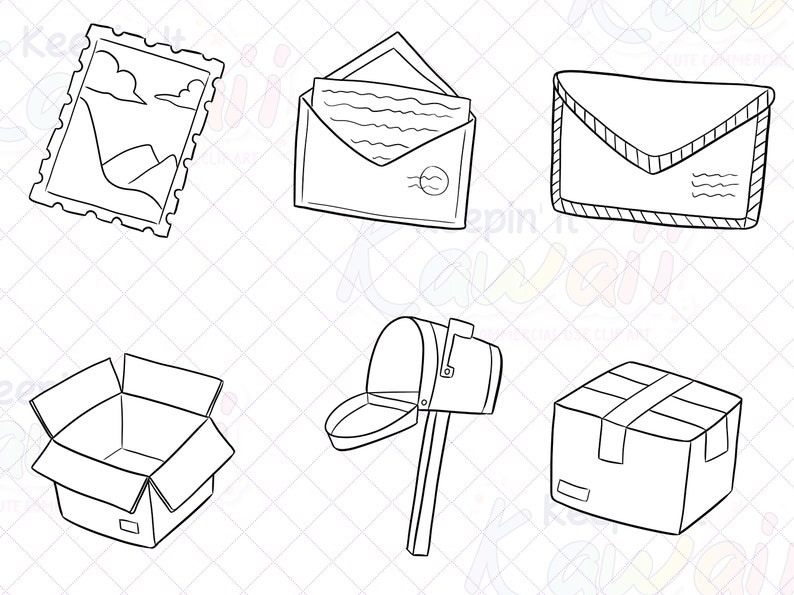 Post Office Clipart Postal Service Clip Art Cute Post Office - Etsy
