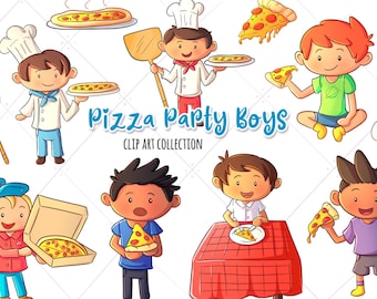 Pizza Party Clipart | Etsy
