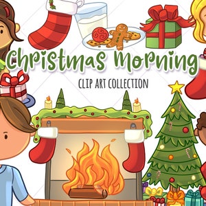 Christmas Morning Clip Art Collection, Cute Christmas Clip Art ...