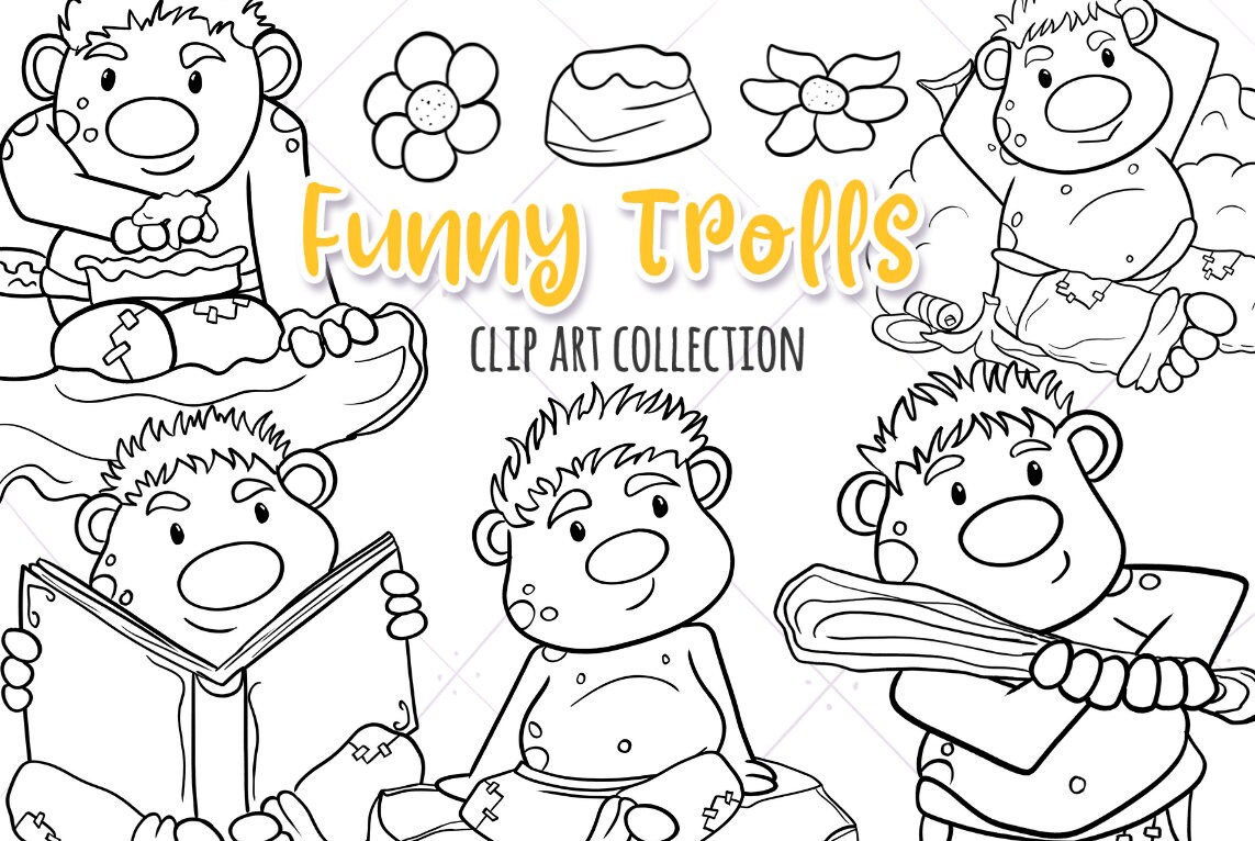 Troll Clipart Black And White